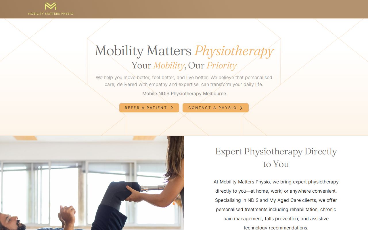 Mobility Matters NDIS Mobile Physiotherapists Melbourne